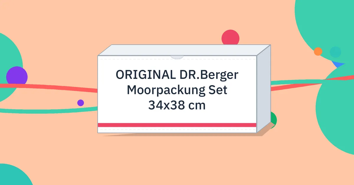 Symbolbild: Packung mit der Aufschrift ORIGINAL DR.Berger Moorpackung Set 34x38 cm (PZN 18174551) – Verfügbarkeit und Bezug in Apotheken in Frankfurt am Main