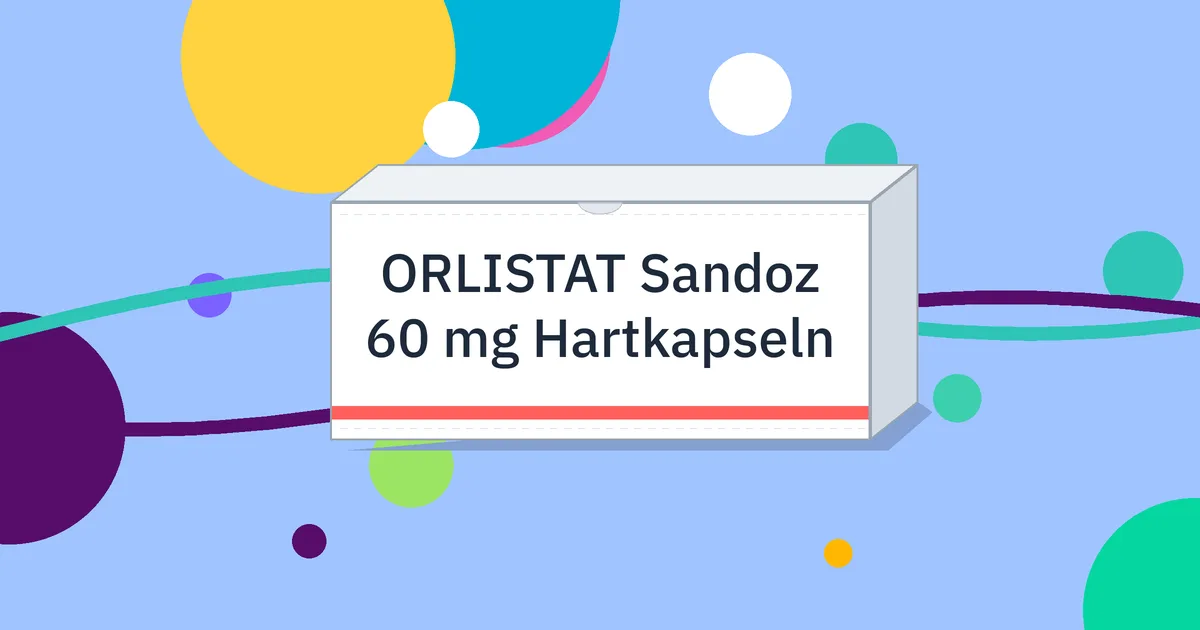Symbolbild: Packung mit der Aufschrift ORLISTAT Sandoz 60 mg Hartkapseln (PZN 19913602) – Verfügbarkeit und Bezug in Apotheken in Frankfurt am Main