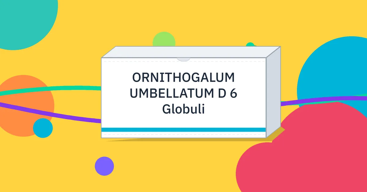Symbolbild: Packung mit der Aufschrift ORNITHOGALUM UMBELLATUM D 6 Globuli (PZN 16692939) – Verfügbarkeit und Bezug in Apotheken in Frankfurt am Main