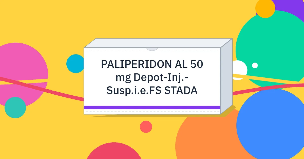 Symbolbild: Packung mit der Aufschrift PALIPERIDON AL 50 mg Depot-Inj.-Susp.i.e.FS STADA (PZN 19115527) – Verfügbarkeit und Bezug in Apotheken in Frankfurt am Main