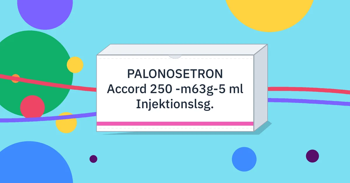 Symbolbild: Packung mit der Aufschrift PALONOSETRON Accord 250 -m63g-5 ml Injektionslsg. (PZN 18129266) – Verfügbarkeit und Bezug in Apotheken in Frankfurt am Main