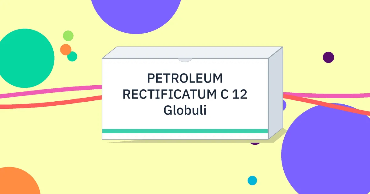 Symbolbild: Packung mit der Aufschrift PETROLEUM RECTIFICATUM C 12 Globuli (PZN 07249091) – Verfügbarkeit und Bezug in Apotheken in Frankfurt am Main