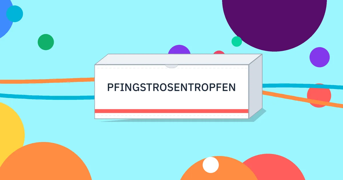 Symbolbild: Packung mit der Aufschrift PFINGSTROSENTROPFEN (PZN 11365957) – Verfügbarkeit und Bezug in Apotheken in Frankfurt am Main