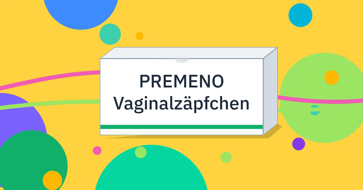 Symbolbild: Packung mit der Aufschrift PREMENO Vaginalzäpfchen (PZN 19183397) – Verfügbarkeit und Bezug in Apotheken in Frankfurt am Main