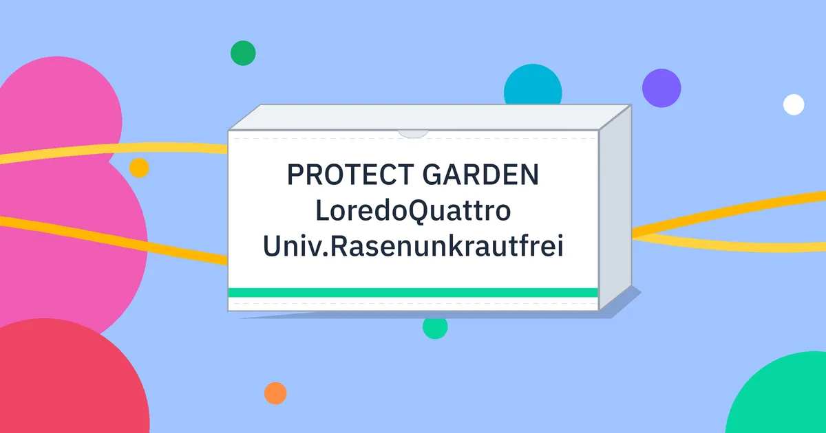 Symbolbild: Packung mit der Aufschrift PROTECT GARDEN LoredoQuattro Univ.Rasenunkrautfrei (PZN 14362310) – Verfügbarkeit und Bezug in Apotheken in Frankfurt am Main