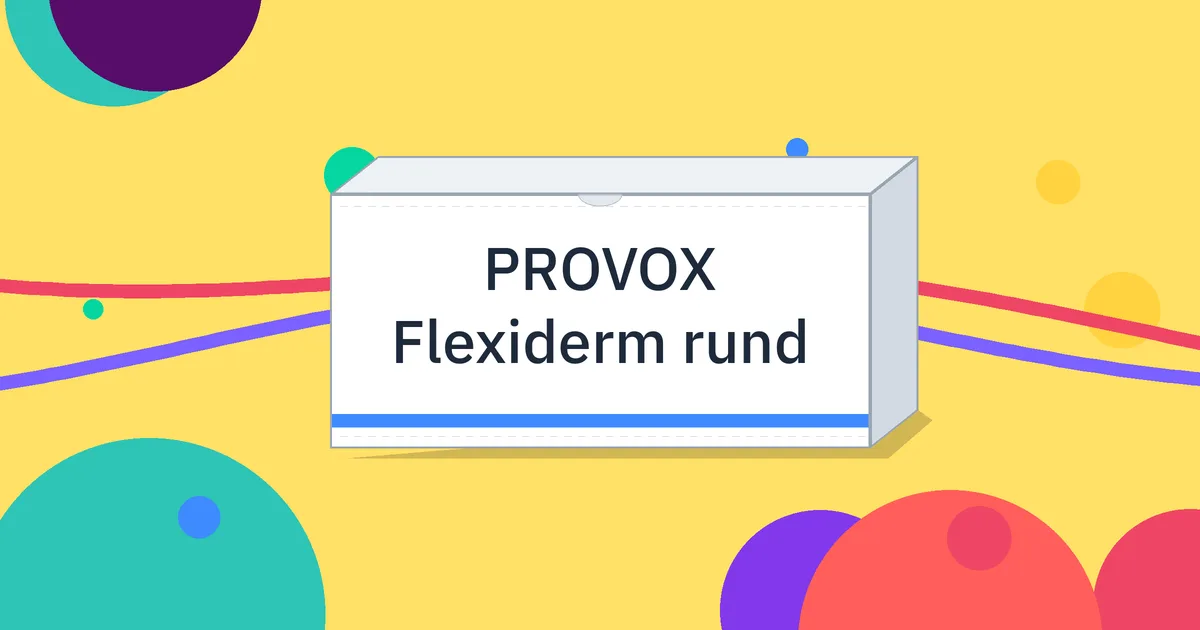 Symbolbild: Packung mit der Aufschrift PROVOX Flexiderm rund (PZN 08729976) – Verfügbarkeit und Bezug in Apotheken in Frankfurt am Main