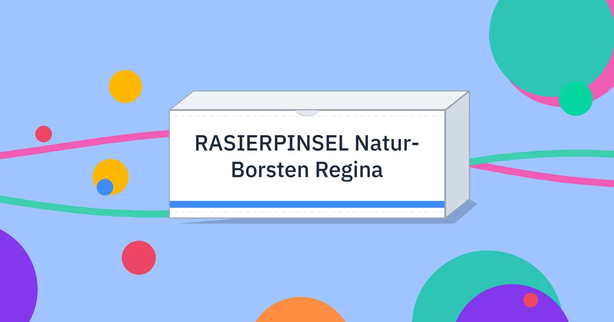 Symbolbild: Packung mit der Aufschrift RASIERPINSEL Natur-Borsten Regina (PZN 15422741) – Verfügbarkeit und Bezug in Apotheken in Frankfurt am Main