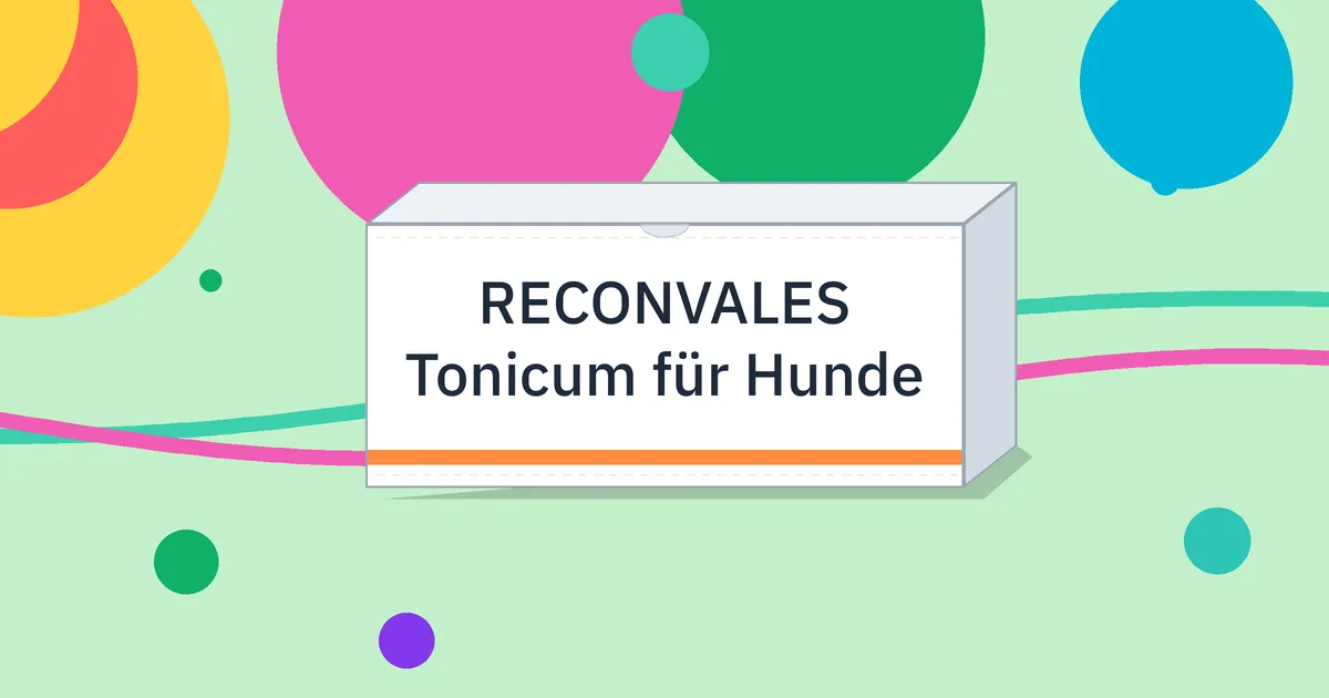 Symbolbild: Packung mit der Aufschrift RECONVALES Tonicum für Hunde (PZN 10172624) – Verfügbarkeit und Bezug in Apotheken in Frankfurt am Main