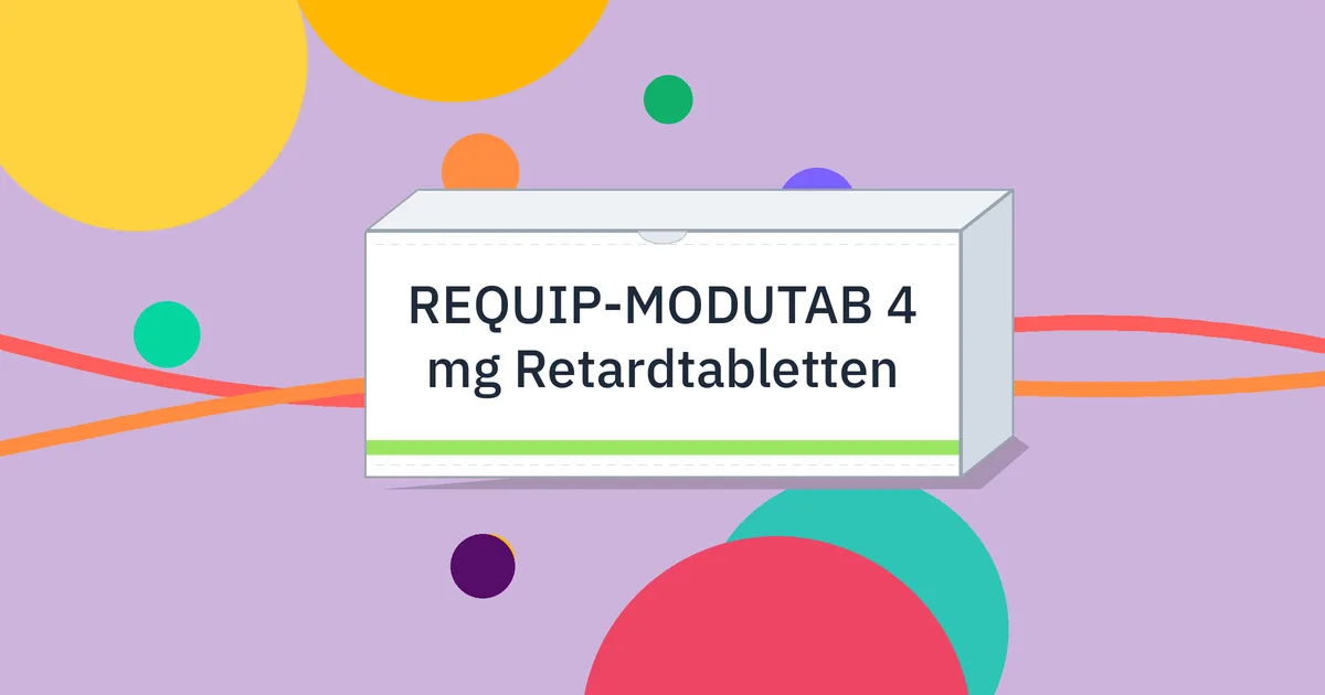 Symbolbild: Packung mit der Aufschrift REQUIP-MODUTAB 4 mg Retardtabletten (PZN 03440768) – Verfügbarkeit und Bezug in Apotheken in Frankfurt am Main