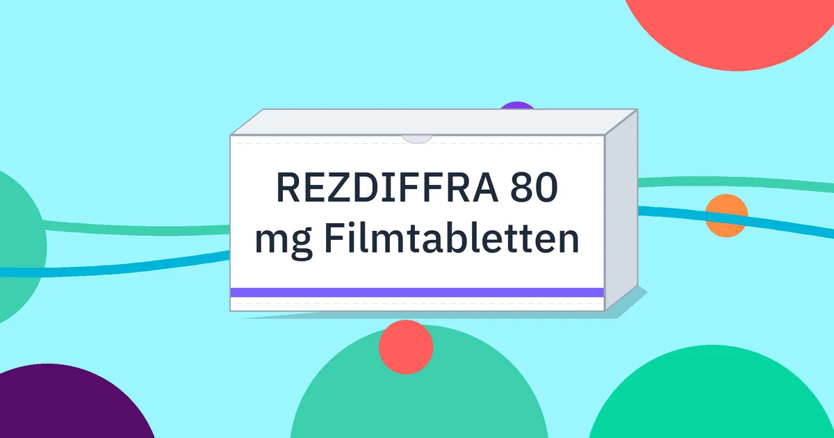 Symbolbild: Packung mit der Aufschrift REZDIFFRA 80 mg Filmtabletten (PZN 19862419) – Verfügbarkeit und Bezug in Apotheken in Frankfurt am Main