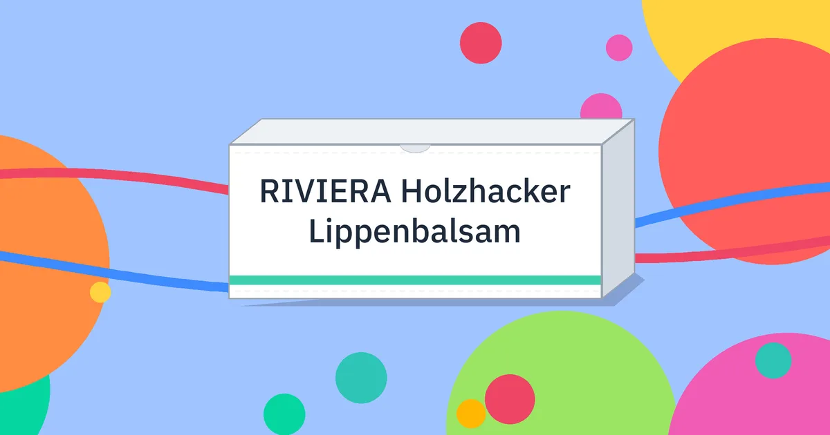 Symbolbild: Packung mit der Aufschrift RIVIERA Holzhacker Lippenbalsam (PZN 19302910) – Verfügbarkeit und Bezug in Apotheken in Frankfurt am Main