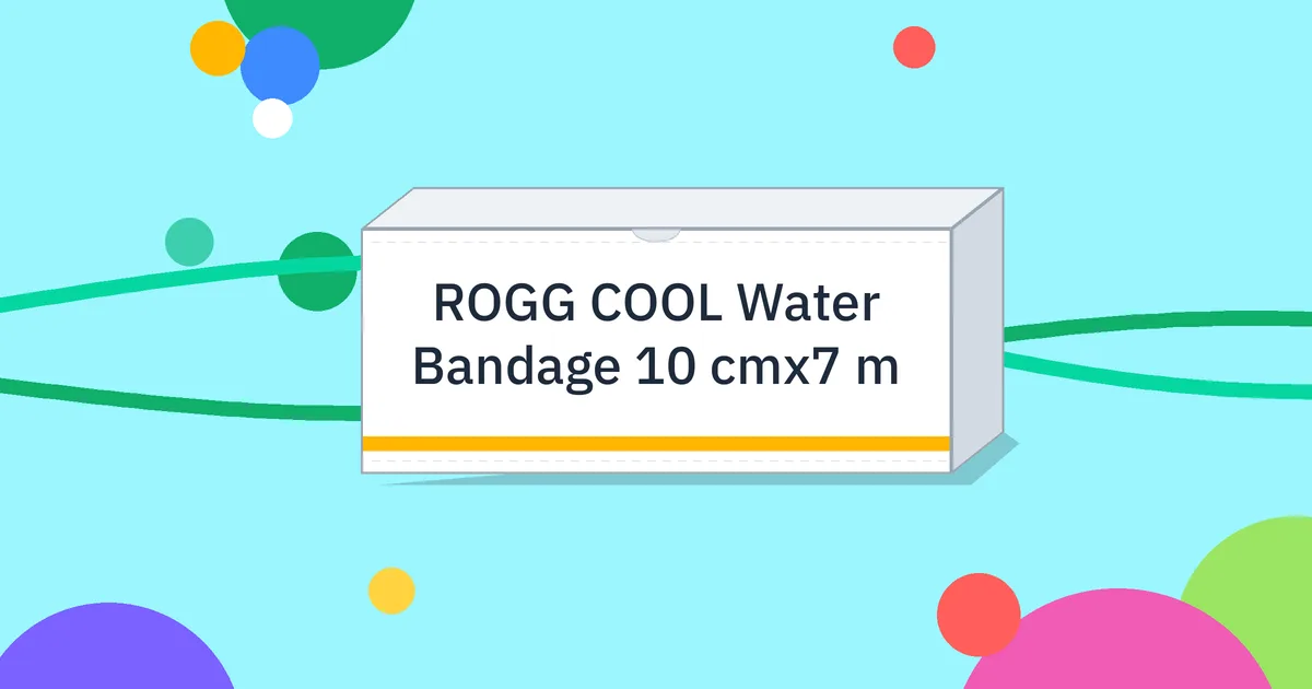 Symbolbild: Packung mit der Aufschrift ROGG COOL Water Bandage 10 cmx7 m (PZN 07118087) – Verfügbarkeit und Bezug in Apotheken in Frankfurt am Main