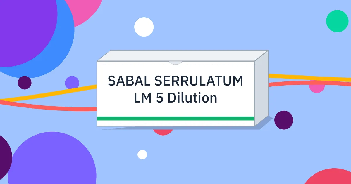 Symbolbild: Packung mit der Aufschrift SABAL SERRULATUM LM 5 Dilution (PZN 13174919) – Verfügbarkeit und Bezug in Apotheken in Frankfurt am Main