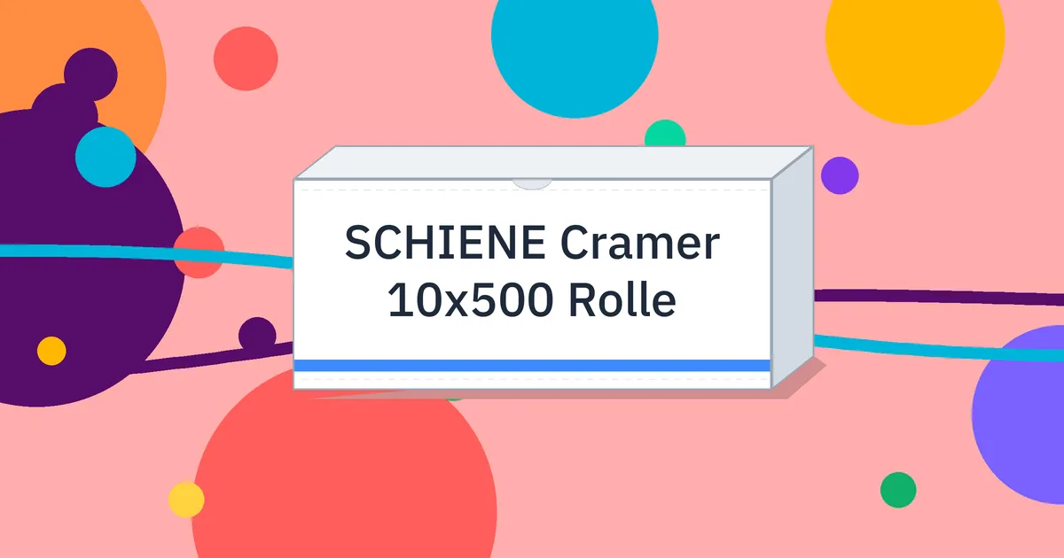 Symbolbild: Packung mit der Aufschrift SCHIENE Cramer 10x500 Rolle (PZN 04850155) – Verfügbarkeit und Bezug in Apotheken in Frankfurt am Main