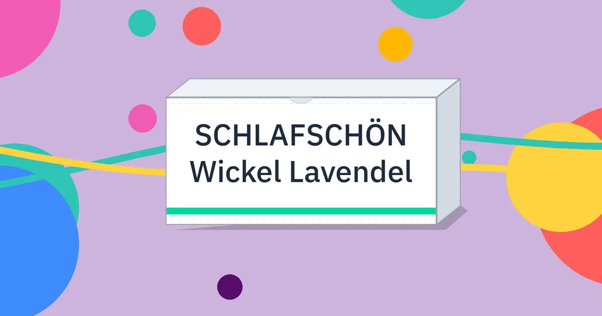 Symbolbild: Packung mit der Aufschrift SCHLAFSCHÖN Wickel Lavendel (PZN 08882318) – Verfügbarkeit und Bezug in Apotheken in Frankfurt am Main
