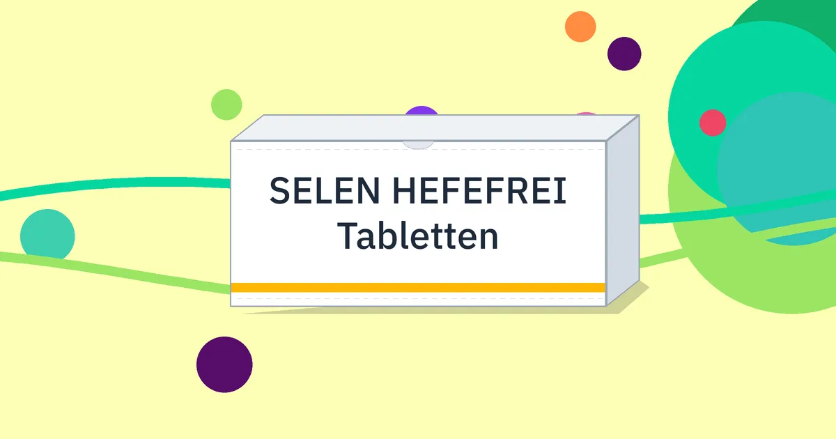 Symbolbild: Packung mit der Aufschrift SELEN HEFEFREI Tabletten (PZN 03801019) – Verfügbarkeit und Bezug in Apotheken in Frankfurt am Main