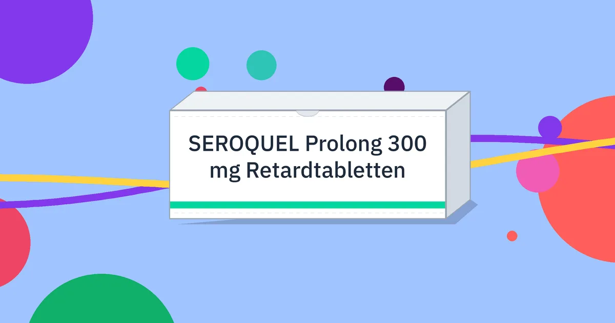 Symbolbild: Packung mit der Aufschrift SEROQUEL Prolong 300 mg Retardtabletten (PZN 04174783) – Verfügbarkeit und Bezug in Apotheken in Frankfurt am Main