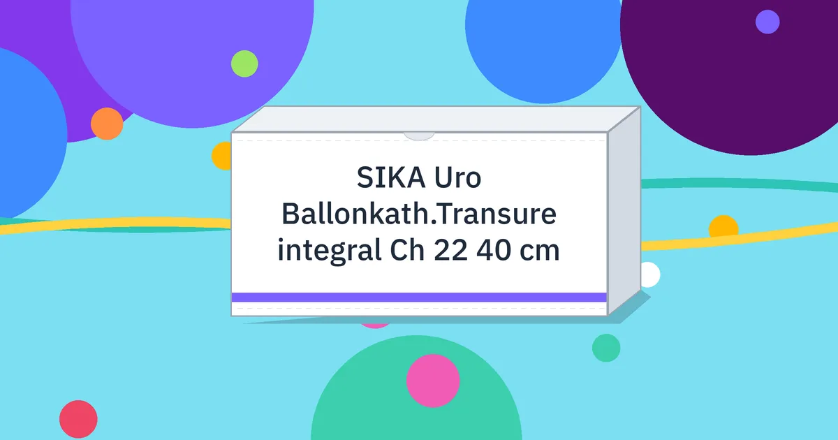 Symbolbild: Packung mit der Aufschrift SIKA Uro Ballonkath.Transure integral Ch 22 40 cm (PZN 03406872) – Verfügbarkeit und Bezug in Apotheken in Frankfurt am Main