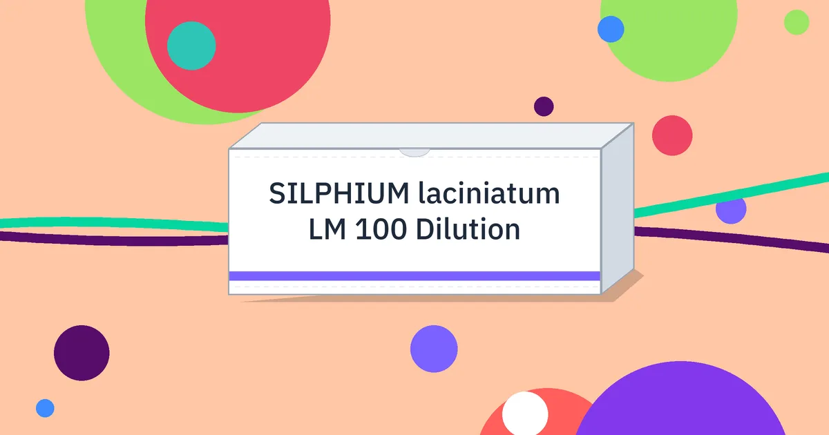 Symbolbild: Packung mit der Aufschrift SILPHIUM laciniatum LM 100 Dilution (PZN 13679631) – Verfügbarkeit und Bezug in Apotheken in Frankfurt am Main