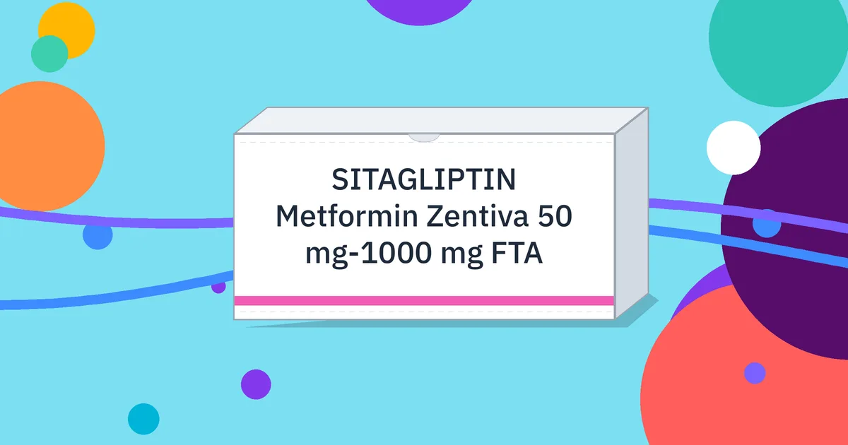 Symbolbild: Packung mit der Aufschrift SITAGLIPTIN Metformin Zentiva 50 mg-1000 mg FTA (PZN 18755704) – Verfügbarkeit und Bezug in Apotheken in Frankfurt am Main