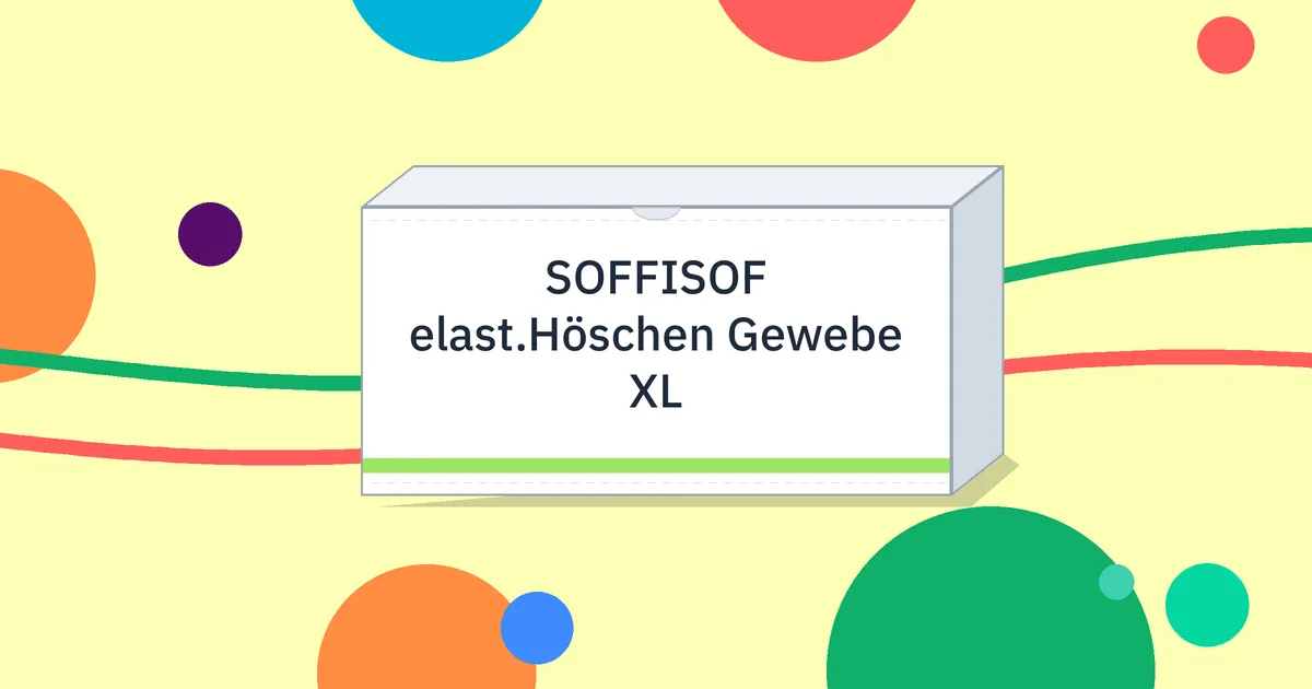 Symbolbild: Packung mit der Aufschrift SOFFISOF elast.Höschen Gewebe XL (PZN 11659162) – Verfügbarkeit und Bezug in Apotheken in Frankfurt am Main