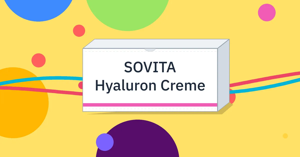Symbolbild: Packung mit der Aufschrift SOVITA Hyaluron Creme (PZN 11590111) – Verfügbarkeit und Bezug in Apotheken in Frankfurt am Main