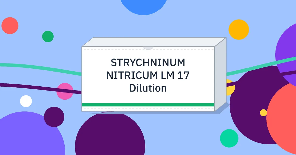 Symbolbild: Packung mit der Aufschrift STRYCHNINUM NITRICUM LM 17 Dilution (PZN 13206795) – Verfügbarkeit und Bezug in Apotheken in Frankfurt am Main