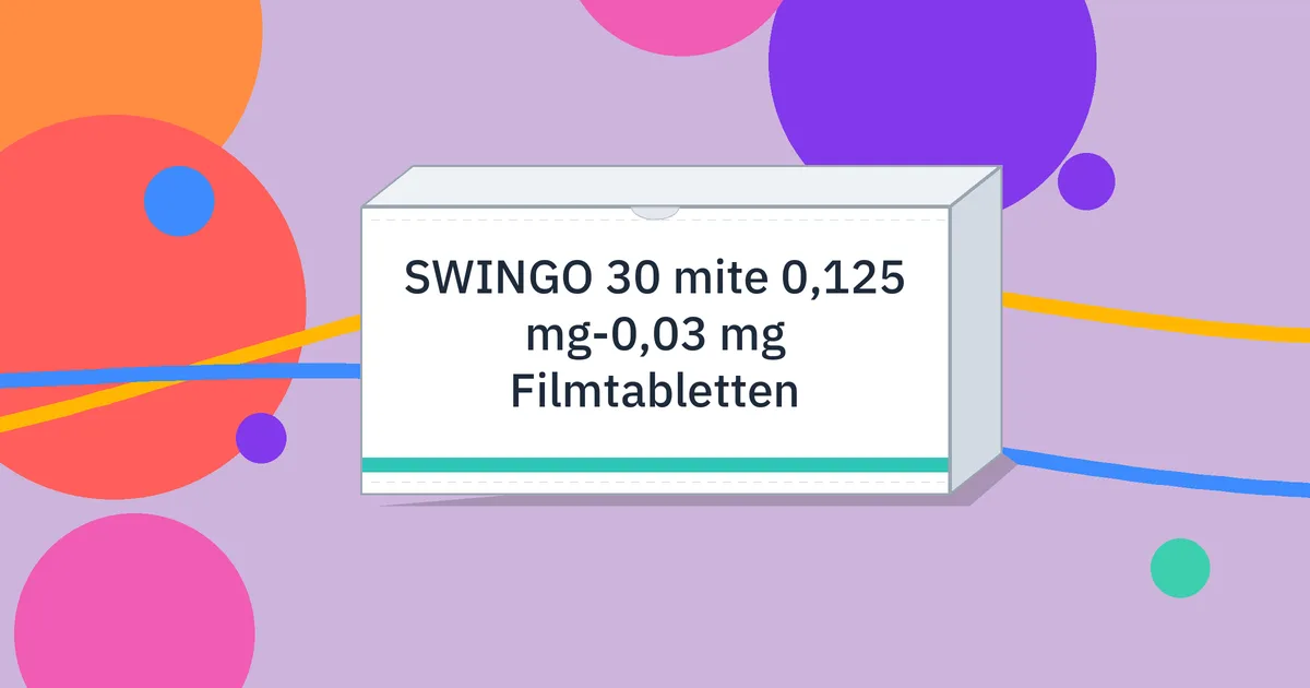 Symbolbild: Packung mit der Aufschrift SWINGO 30 mite 0,125 mg-0,03 mg Filmtabletten (PZN 10751003) – Verfügbarkeit und Bezug in Apotheken in Frankfurt am Main