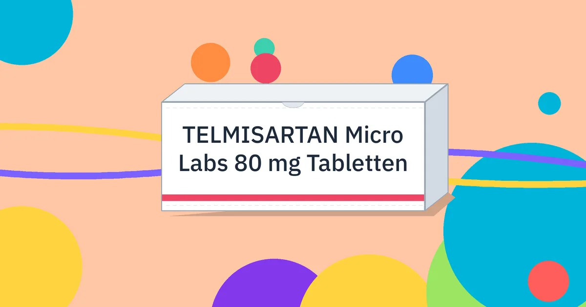 Symbolbild: Packung mit der Aufschrift TELMISARTAN Micro Labs 80 mg Tabletten (PZN 13881396) – Verfügbarkeit und Bezug in Apotheken in Frankfurt am Main