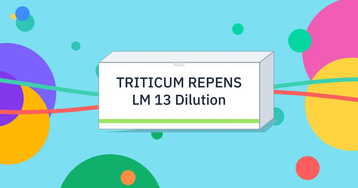 Symbolbild: Packung mit der Aufschrift TRITICUM REPENS LM 13 Dilution (PZN 13251614) – Verfügbarkeit und Bezug in Apotheken in Frankfurt am Main