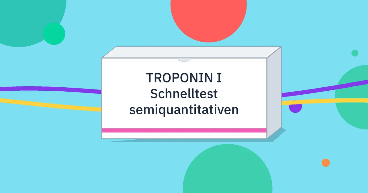 Symbolbild: Packung mit der Aufschrift TROPONIN I Schnelltest semiquantitativen (PZN 01593628) – Verfügbarkeit und Bezug in Apotheken in Frankfurt am Main
