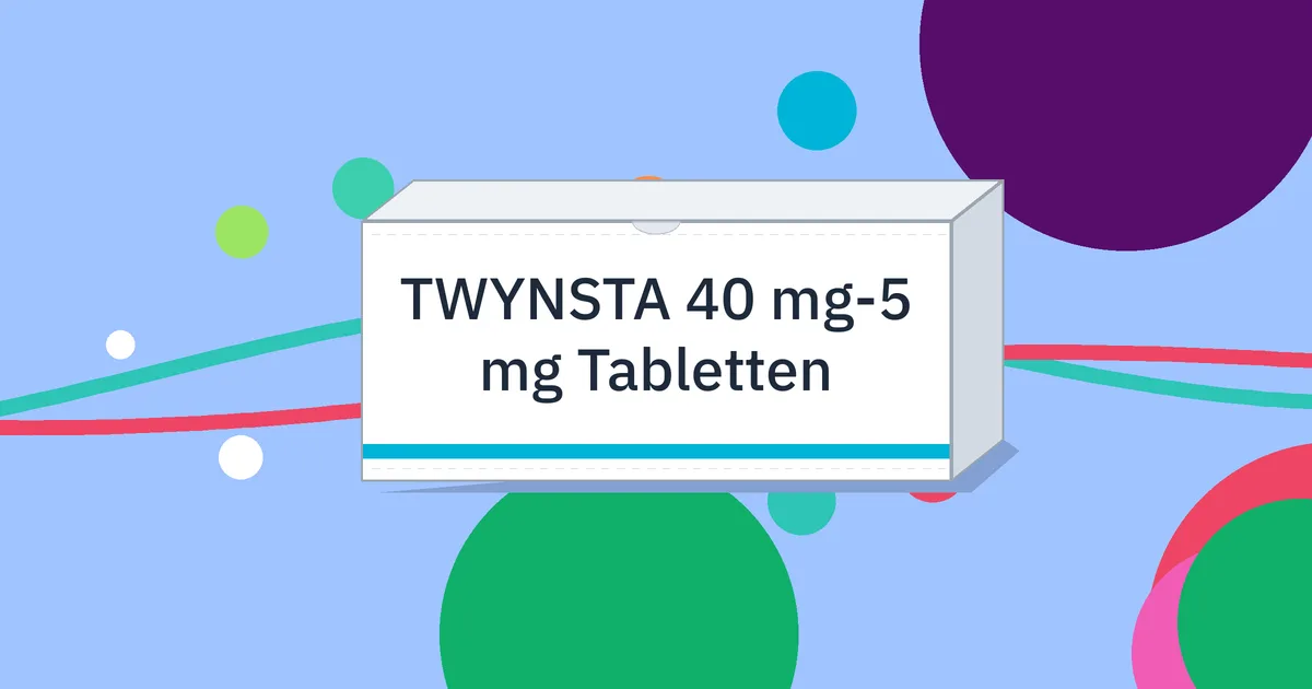 Symbolbild: Packung mit der Aufschrift TWYNSTA 40 mg-5 mg Tabletten (PZN 15243458) – Verfügbarkeit und Bezug in Apotheken in Frankfurt am Main