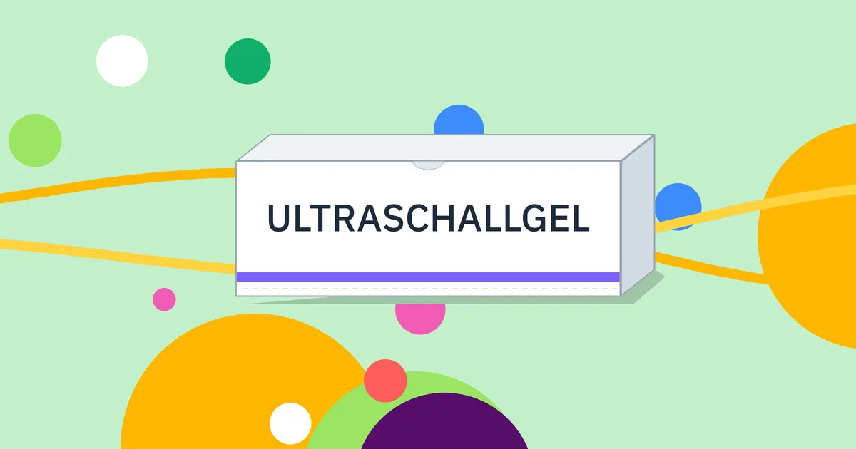 Symbolbild: Packung mit der Aufschrift ULTRASCHALLGEL (PZN 09484850) – Verfügbarkeit und Bezug in Apotheken in Frankfurt am Main