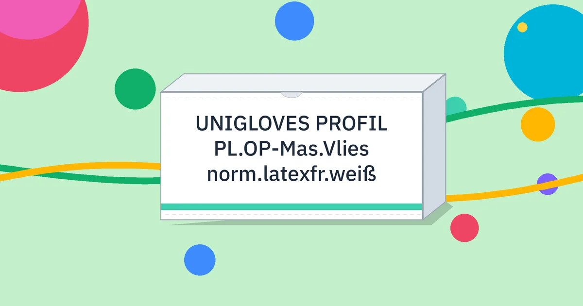 Symbolbild: Packung mit der Aufschrift UNIGLOVES PROFIL PL.OP-Mas.Vlies norm.latexfr.weiß (PZN 18176857) – Verfügbarkeit und Bezug in Apotheken in Frankfurt am Main