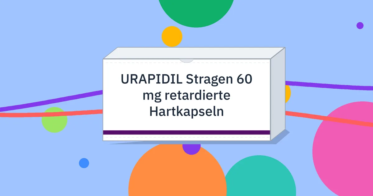 Symbolbild: Packung mit der Aufschrift URAPIDIL Stragen 60 mg retardierte Hartkapseln (PZN 11511011) – Verfügbarkeit und Bezug in Apotheken in Frankfurt am Main
