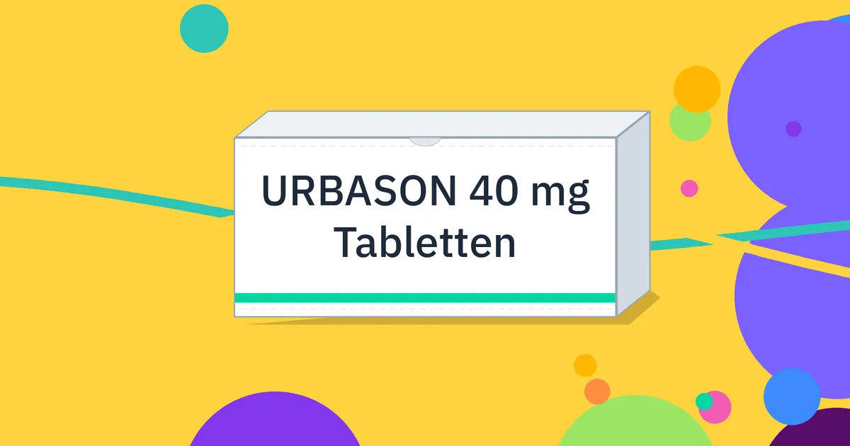 Symbolbild: Packung mit der Aufschrift URBASON 40 mg Tabletten (PZN 04759928) – Verfügbarkeit und Bezug in Apotheken in Frankfurt am Main