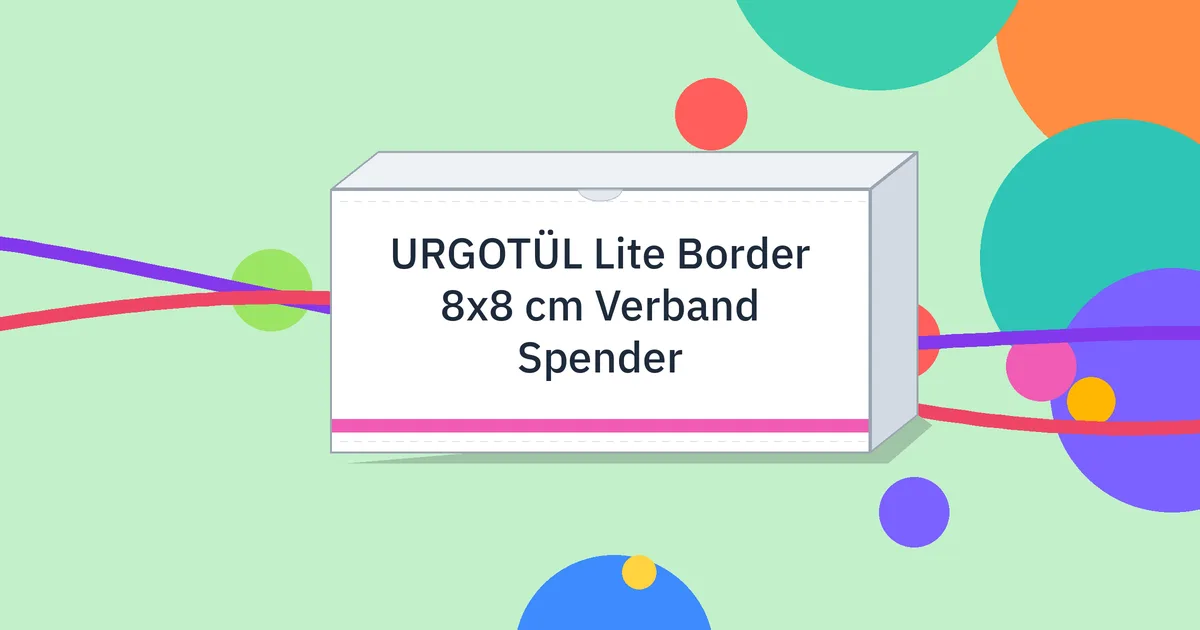 Symbolbild: Packung mit der Aufschrift URGOTÜL Lite Border 8x8 cm Verband Spender (PZN 07750313) – Verfügbarkeit und Bezug in Apotheken in Frankfurt am Main