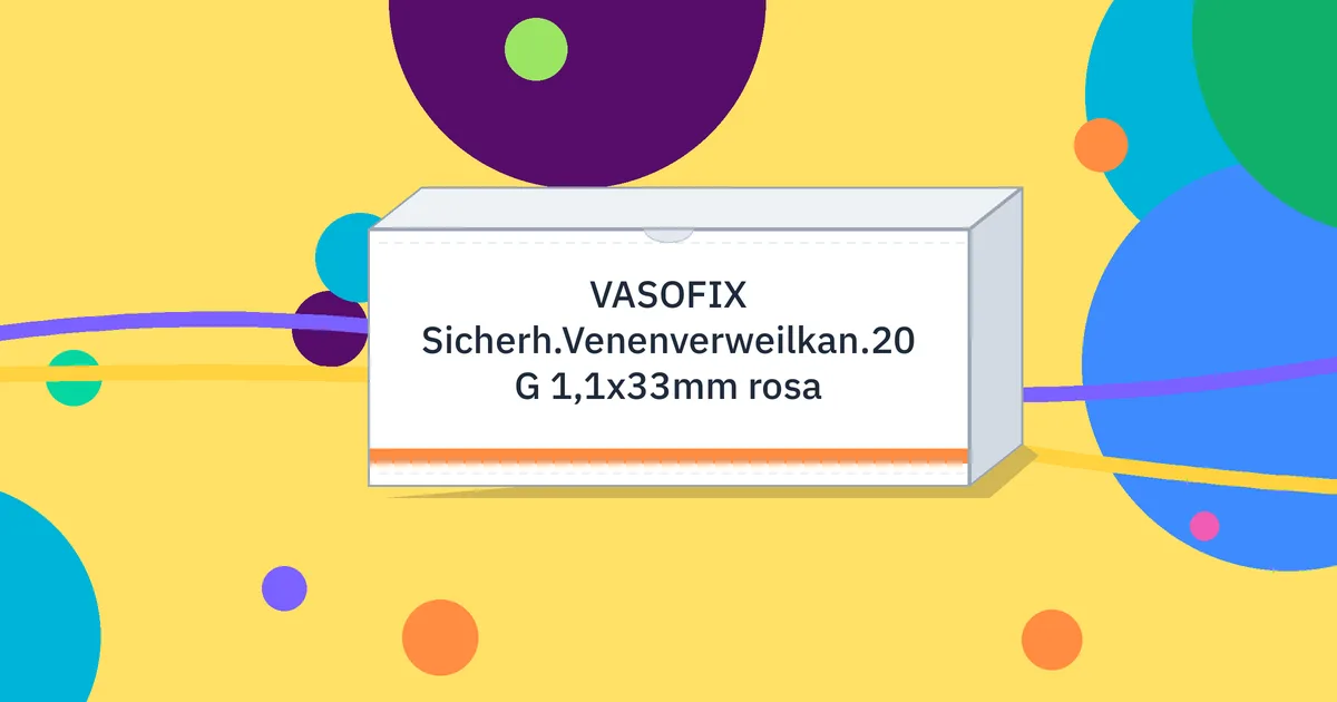 Symbolbild: Packung mit der Aufschrift VASOFIX Sicherh.Venenverweilkan.20 G 1,1x33mm rosa (PZN 18472550) – Verfügbarkeit und Bezug in Apotheken in Frankfurt am Main