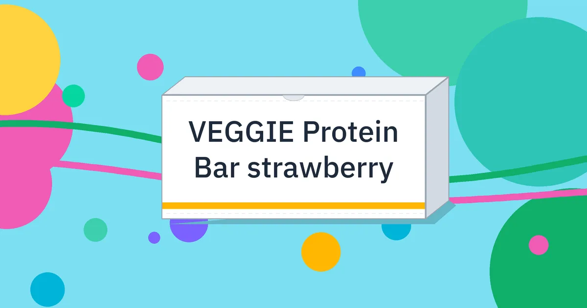 Symbolbild: Packung mit der Aufschrift VEGGIE Protein Bar strawberry (PZN 17853066) – Verfügbarkeit und Bezug in Apotheken in Frankfurt am Main