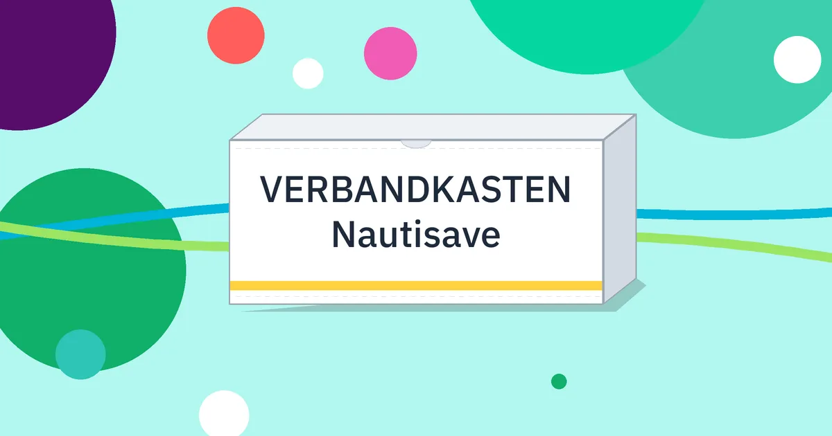 Symbolbild: Packung mit der Aufschrift VERBANDKASTEN Nautisave (PZN 00730253) – Verfügbarkeit und Bezug in Apotheken in Frankfurt am Main