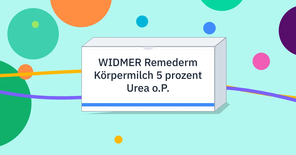 Symbolbild: Packung mit der Aufschrift WIDMER Remederm Körpermilch 5 prozent Urea o.P. (PZN 07655833) – Verfügbarkeit und Bezug in Apotheken in Frankfurt am Main