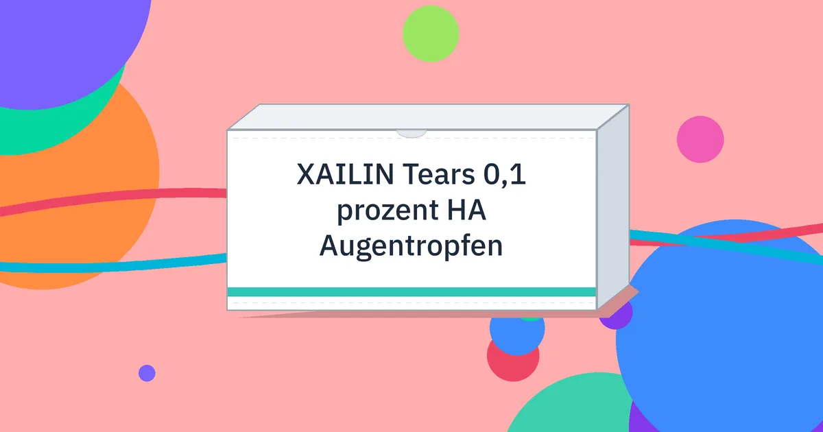 Symbolbild: Packung mit der Aufschrift XAILIN Tears 0,1 prozent HA Augentropfen (PZN 17467854) – Verfügbarkeit und Bezug in Apotheken in Frankfurt am Main