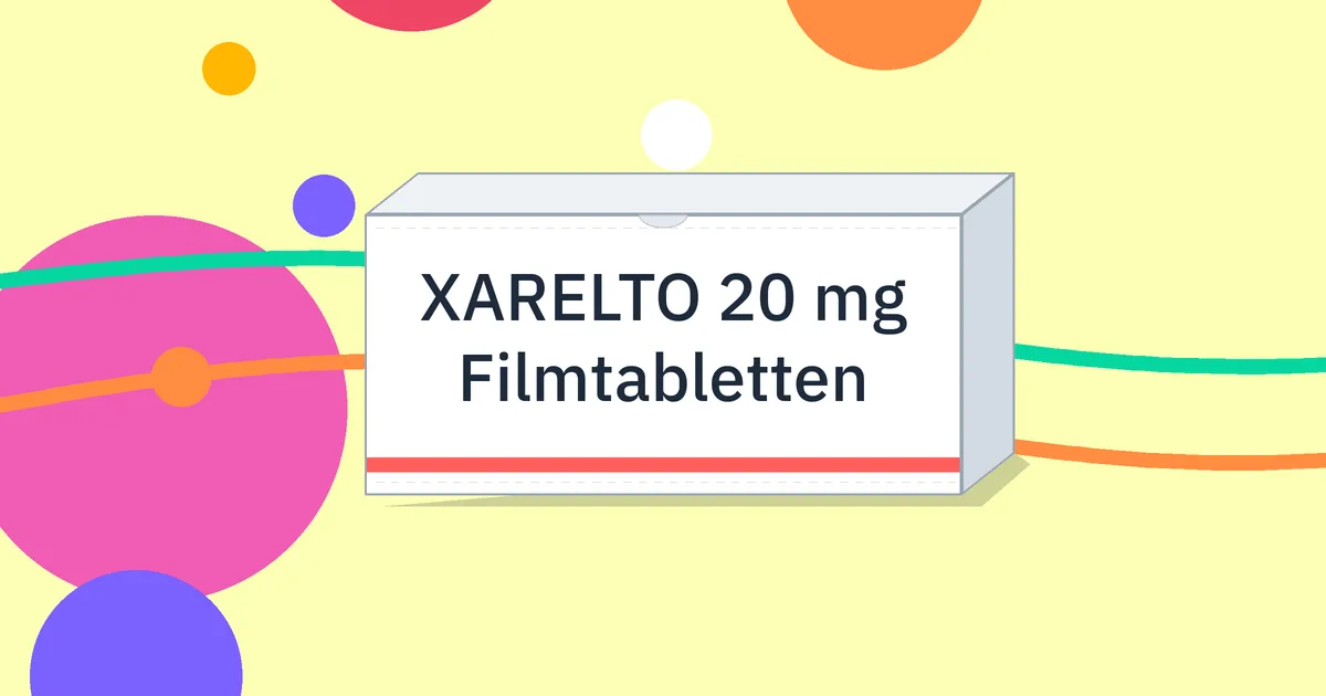 Symbolbild: Packung mit der Aufschrift XARELTO 20 mg Filmtabletten (PZN 10005932) – Verfügbarkeit und Bezug in Apotheken in Frankfurt am Main