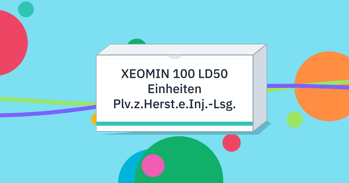 Symbolbild: Packung mit der Aufschrift XEOMIN 100 LD50 Einheiten Plv.z.Herst.e.Inj.-Lsg. (PZN 15569243) – Verfügbarkeit und Bezug in Apotheken in Frankfurt am Main