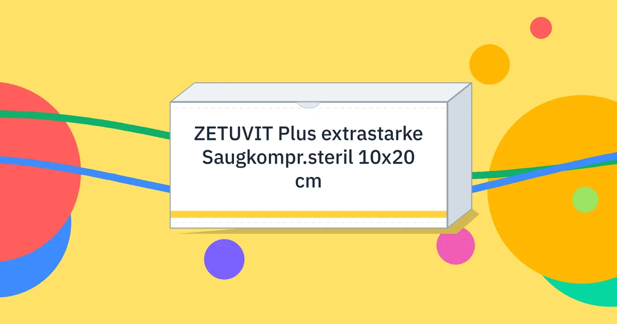Symbolbild: Packung mit der Aufschrift ZETUVIT Plus extrastarke Saugkompr.steril 10x20 cm (PZN 20162584) – Verfügbarkeit und Bezug in Apotheken in Frankfurt am Main