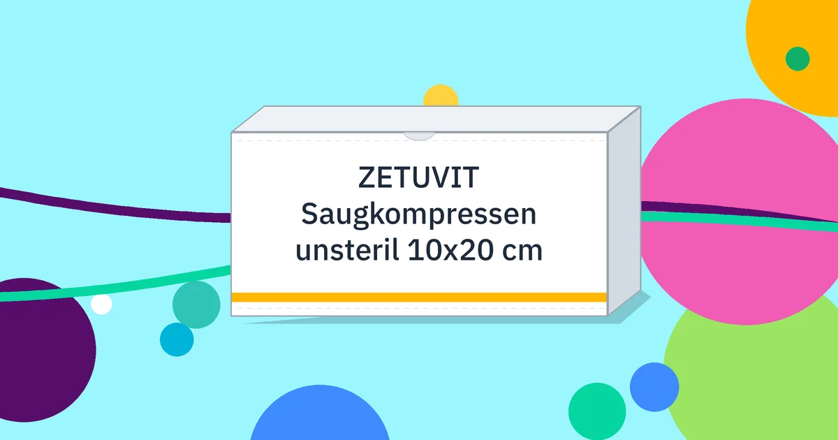 Symbolbild: Packung mit der Aufschrift ZETUVIT Saugkompressen unsteril 10x20 cm (PZN 09178716) – Verfügbarkeit und Bezug in Apotheken in Frankfurt am Main
