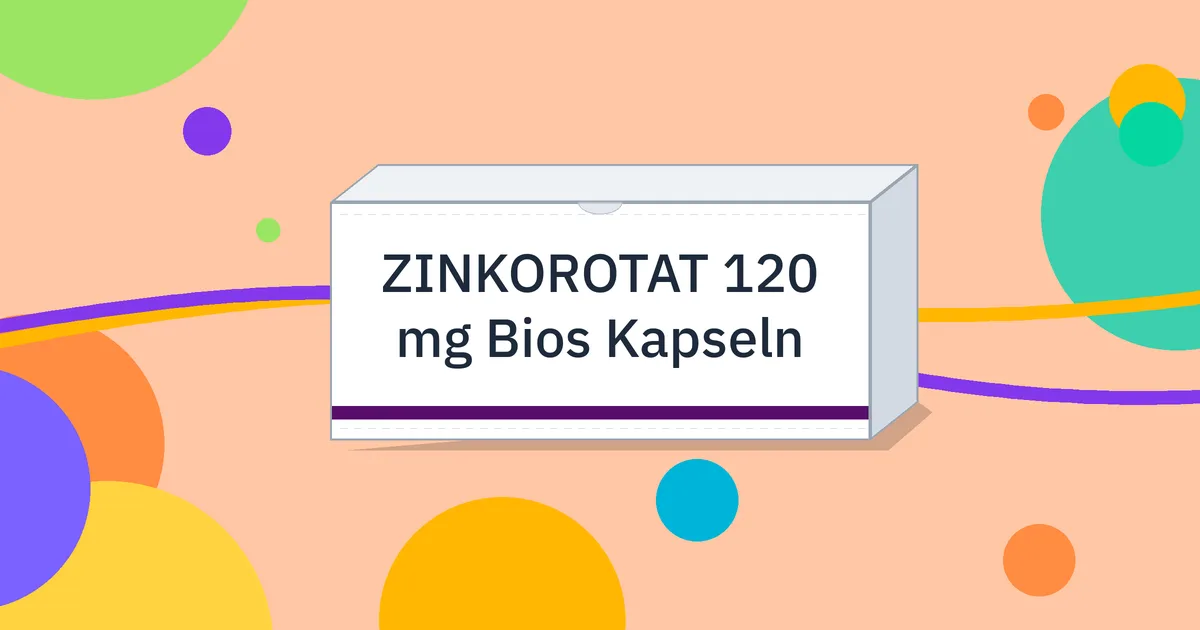 Symbolbild: Packung mit der Aufschrift ZINKOROTAT 120 mg Bios Kapseln (PZN 16329305) – Verfügbarkeit und Bezug in Apotheken in Frankfurt am Main