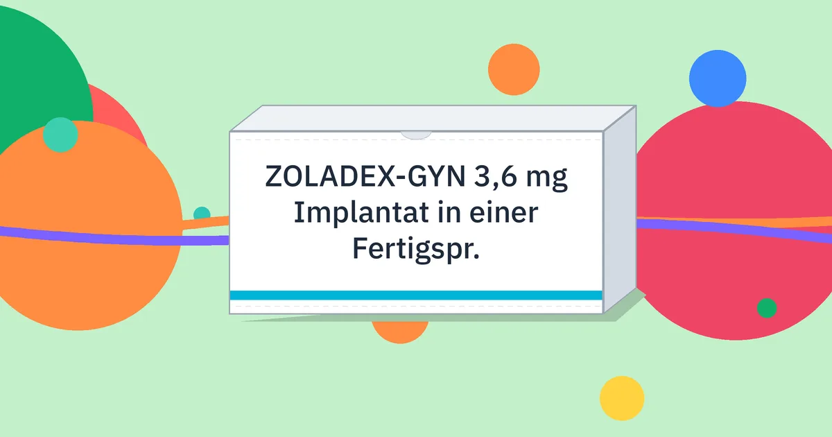Symbolbild: Packung mit der Aufschrift ZOLADEX-GYN 3,6 mg Implantat in einer Fertigspr. (PZN 03094734) – Verfügbarkeit und Bezug in Apotheken in Frankfurt am Main