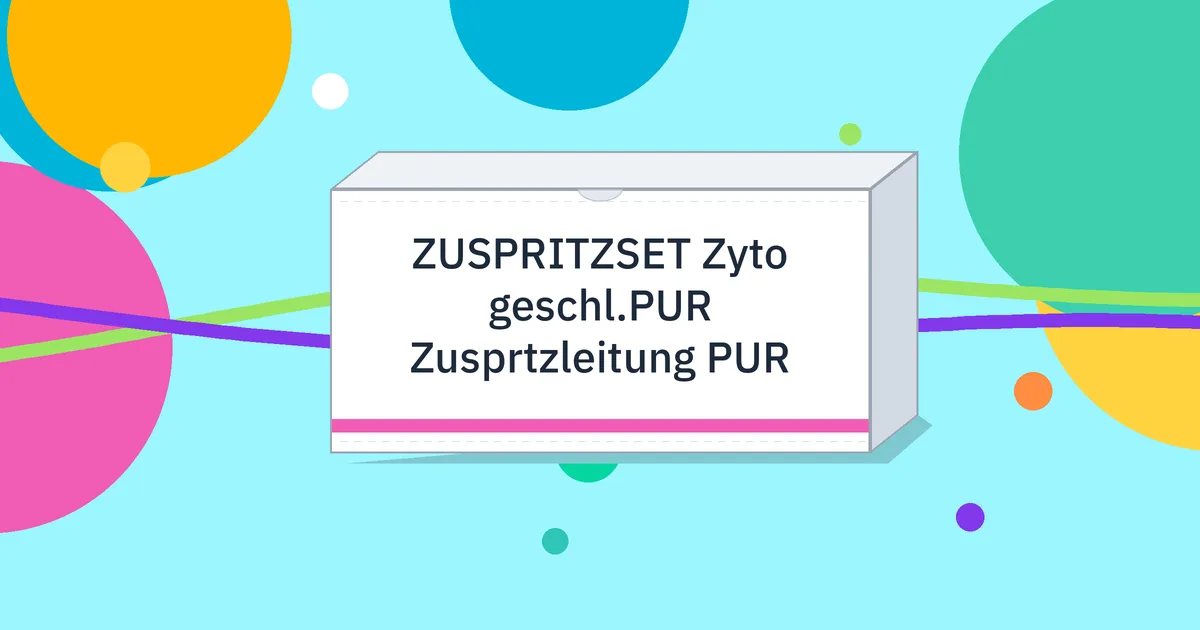 Symbolbild: Packung mit der Aufschrift ZUSPRITZSET Zyto geschl.PUR Zusprtzleitung PUR (PZN 15876666) – Verfügbarkeit und Bezug in Apotheken in Frankfurt am Main