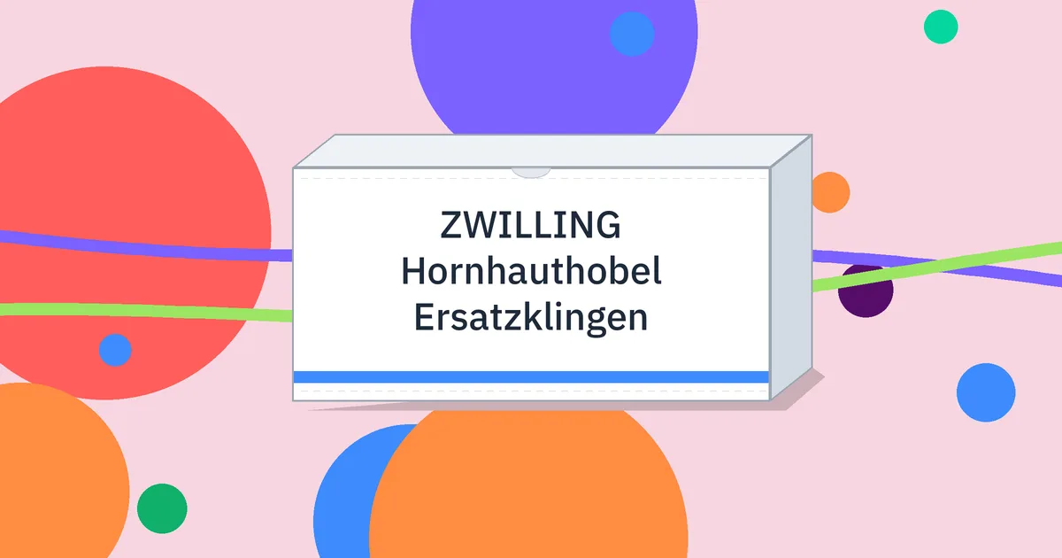 Symbolbild: Packung mit der Aufschrift ZWILLING Hornhauthobel Ersatzklingen (PZN 19707185) – Verfügbarkeit und Bezug in Apotheken in Frankfurt am Main